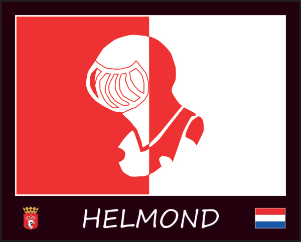 Flagge von Helmond | schwarz