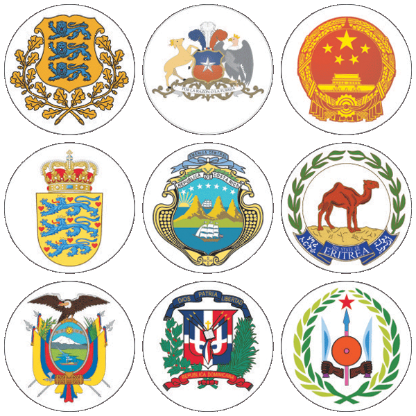 - nationale Wappen