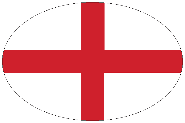 Aufkleber - England (oval)